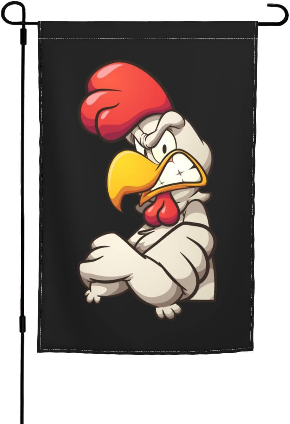 Cartoon Chicken Garden Flag Double Sided 12x18 Inch Vertical Welcome ...