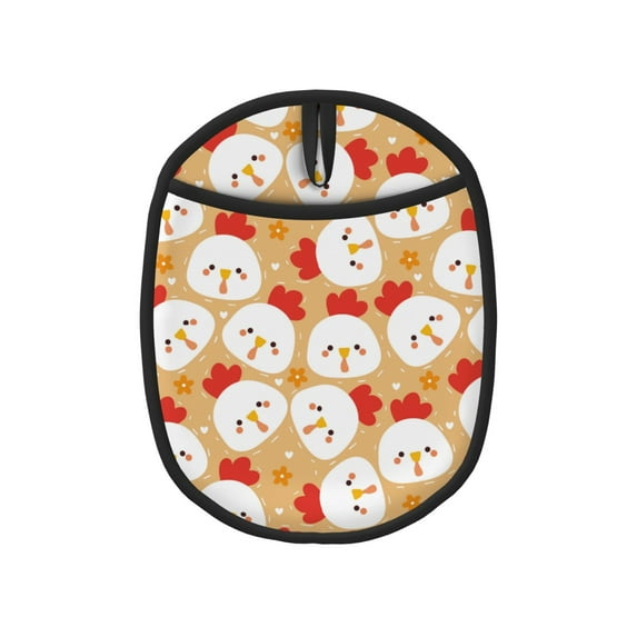 Cartoon Chicken Pot Holders for Kitchen - Heat Resistant Oven Mitts Hot ...