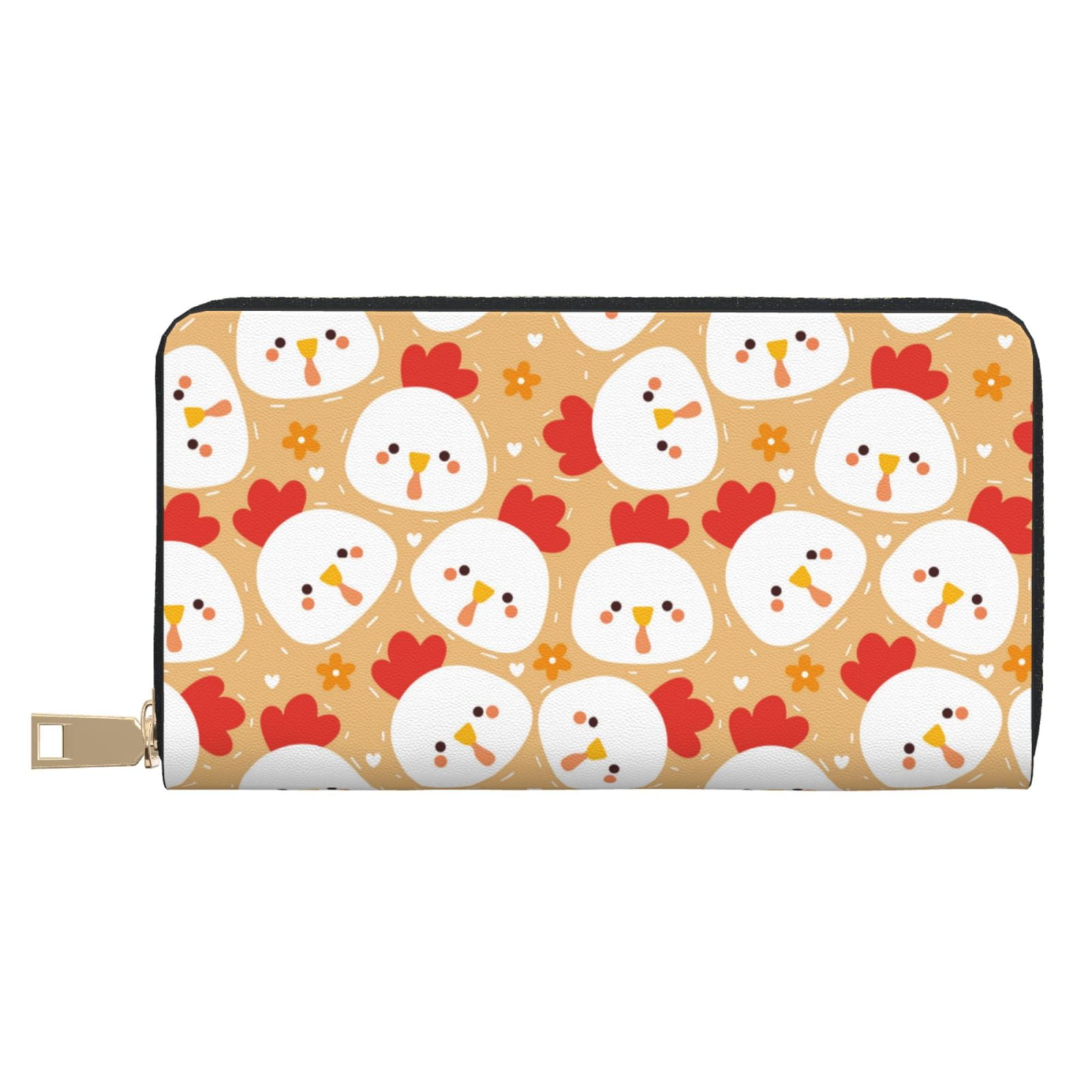 Cartoon Chicken Wallet Women, Leather Bifold Multi Card Wallet, Women's ...