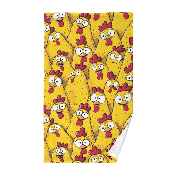 Cartoon Chickens Their Bodie Pattern Bath Towel 100% Cotton Soft Thick ...