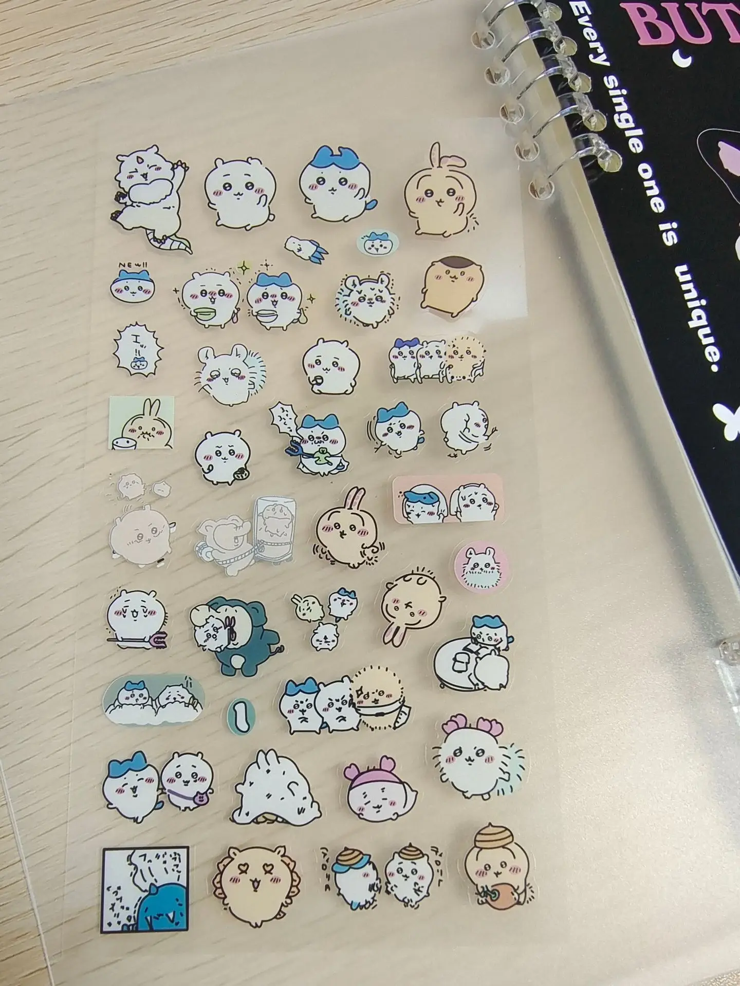 Cartoon Chiikawa Handbook Stickers Cute Transparent Stickers Hachiware ...