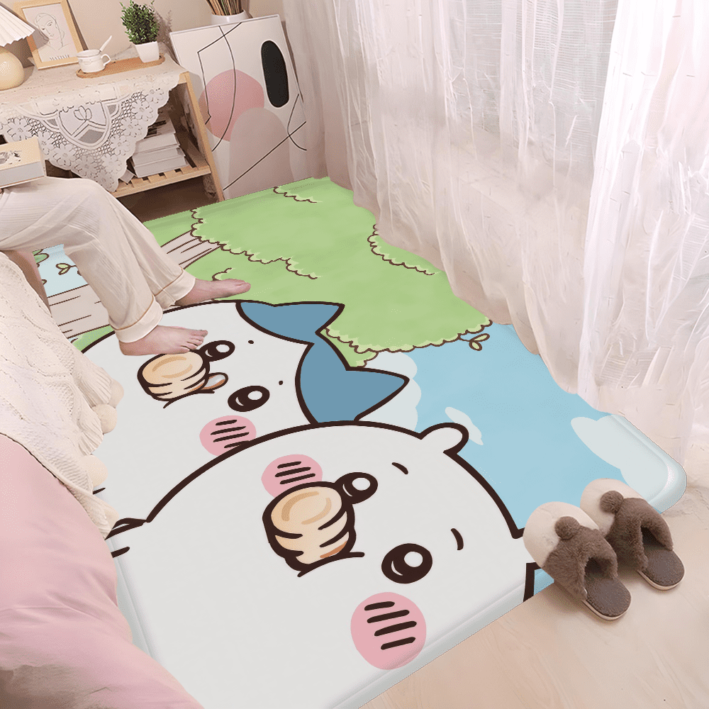 Cartoon Chiikawa Kitchen Mat Room Bedroom Decoration Balcony Anti-Slip ...