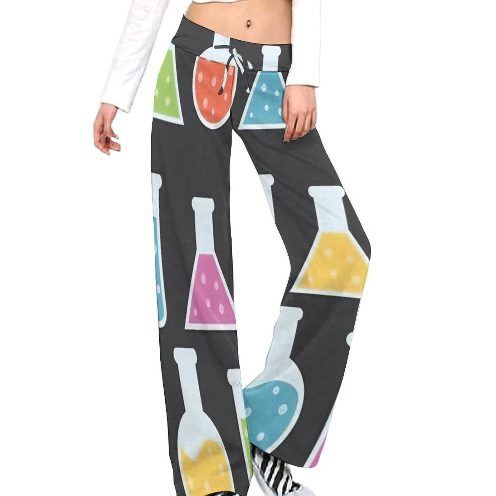 Cartoon Children Kid Student Are Studying Chemistry Womens Trouser ...