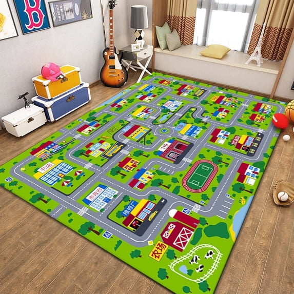 Cartoon Children's Carpet Track Living Room Sofa Coffee Table Floor Mat ...