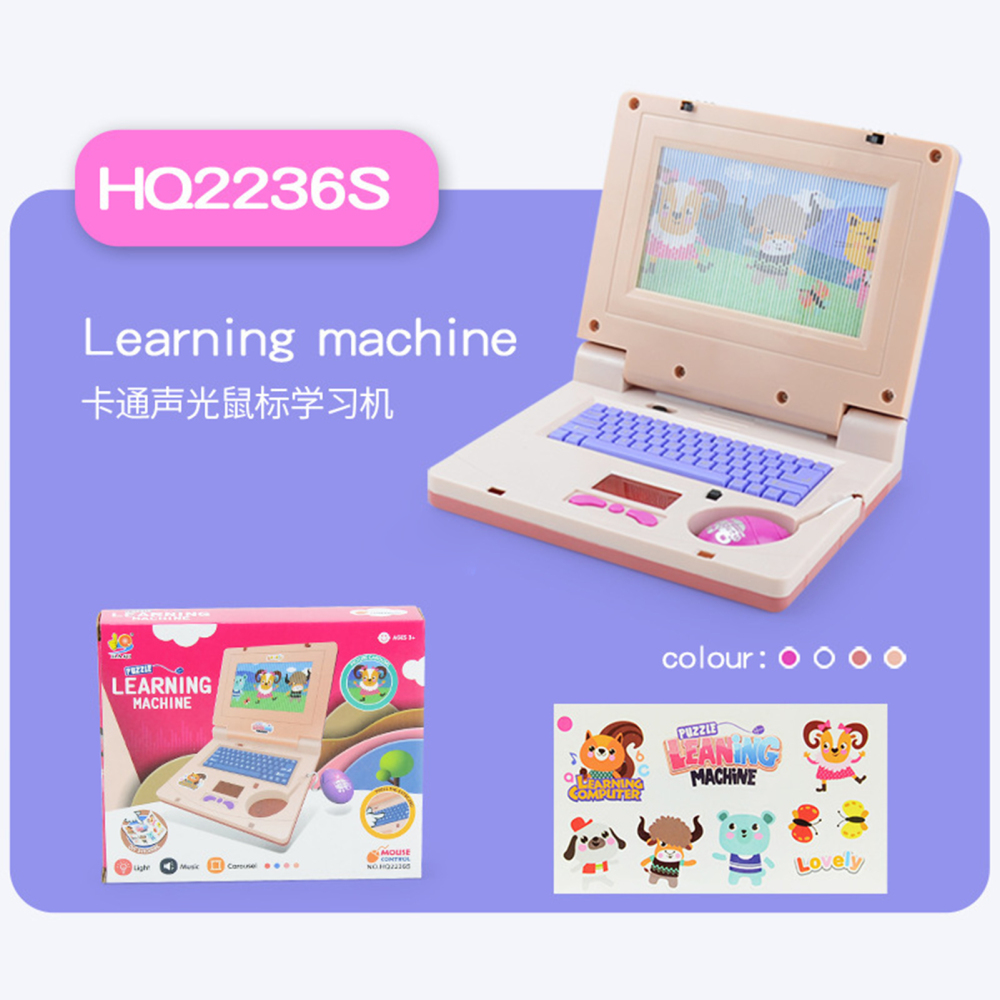 Cartoon Children's Computer Toy Mini Office Pretend Play Laptop with ...