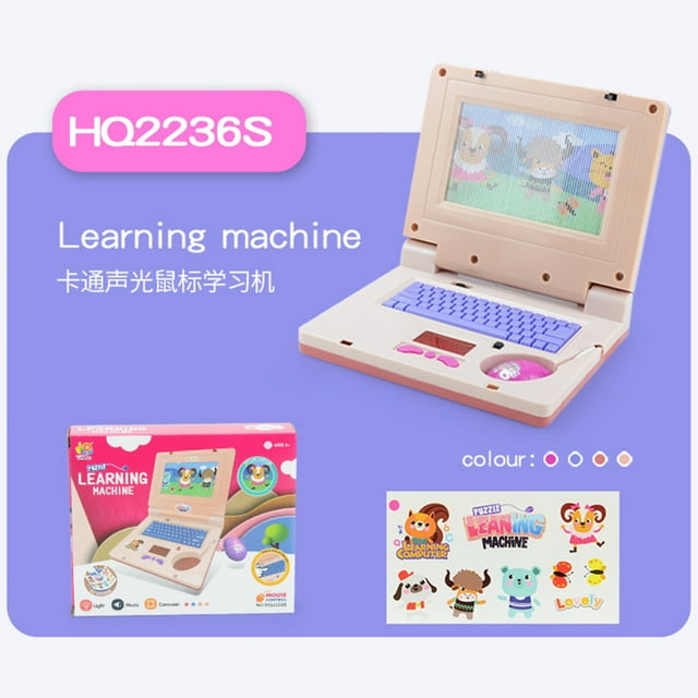 Cartoon Children's Computer Toy Mini Office Pretend Play Laptop with ...