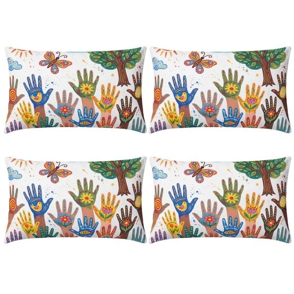 Cartoon Children's Day Lumbar Pillow Covers 12 x 20 Inch Pillow Covers ...