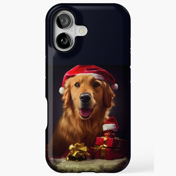 Cartoon Christmas Dog Art Case for iPhone 11 12 13 14 15 16 17 Pro Max ...