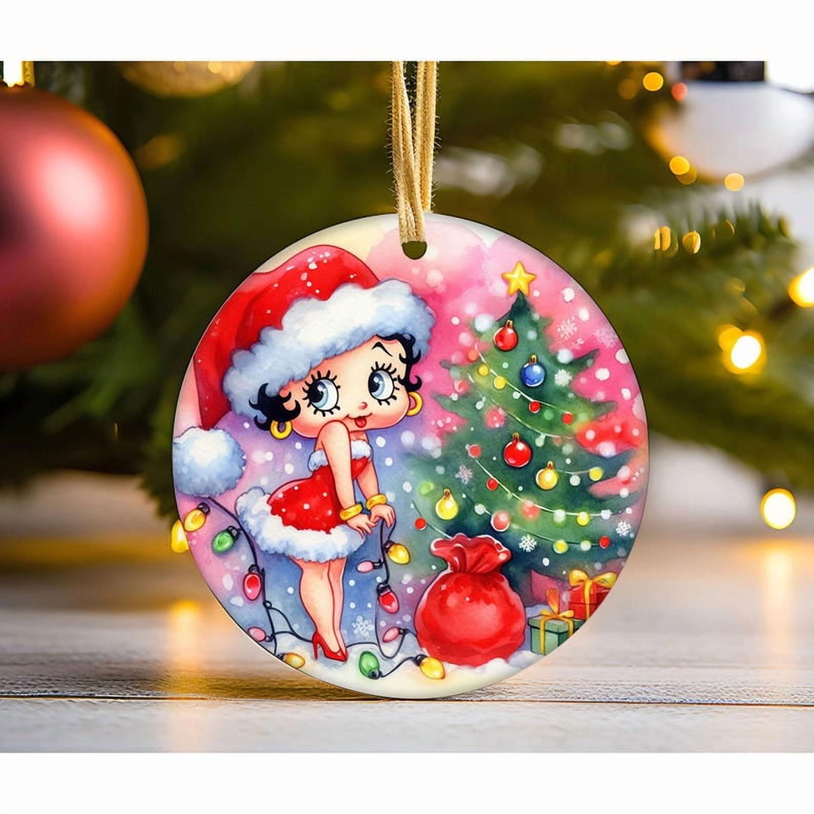 Cartoon Christmas Ornament, Christmas Round Ornament, Trendy Ornament ...