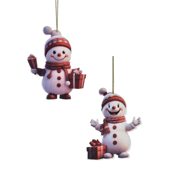 Cartoon Christmas Snowman Car Hanging Home Tree Pendant Christmas Tree ...