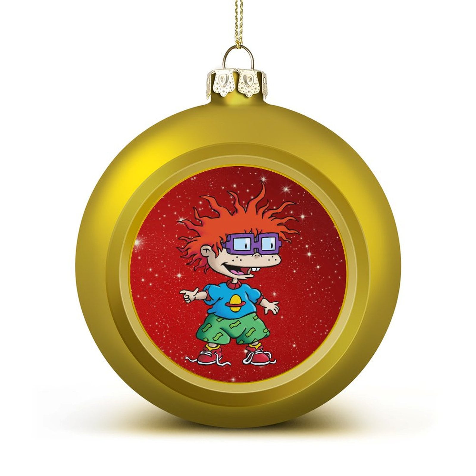 Cartoon Chuckie Rugrats Christmas Balls Decoration Sparkling Christmas ...