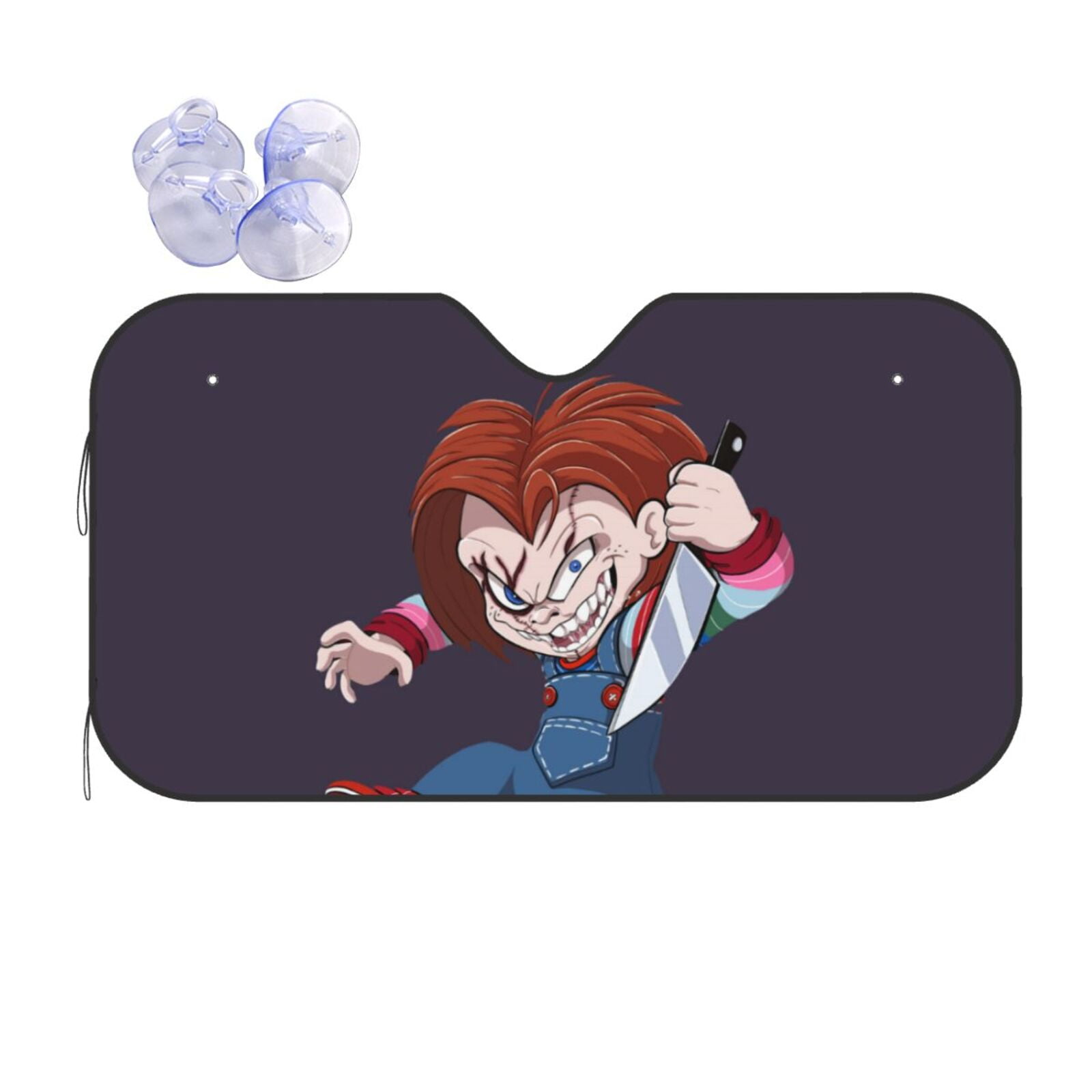 Cartoon Chucky Foldable Car Windshield Sunshade Automotive Front Window ...