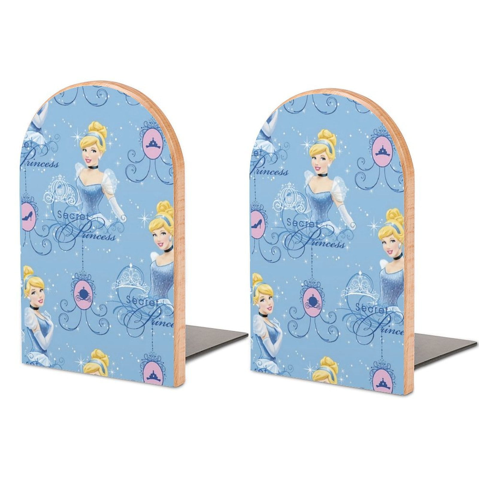 Cartoon Cinderella Classic Princess Book Ends,Wood Bookends for Shelves ...