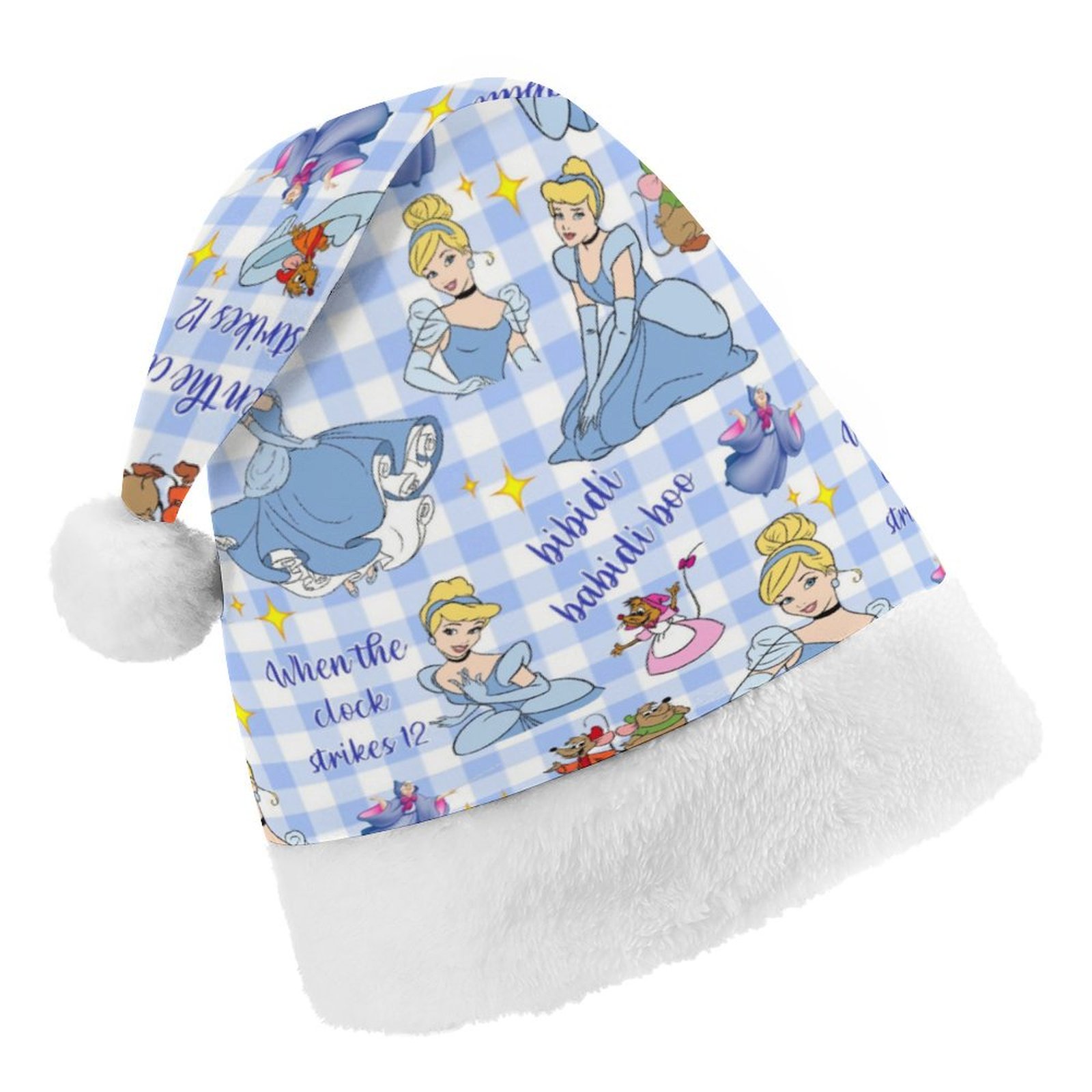 Cartoon Cinderella Classic Princess Santa Hat for Kids,Christmas Hat ...