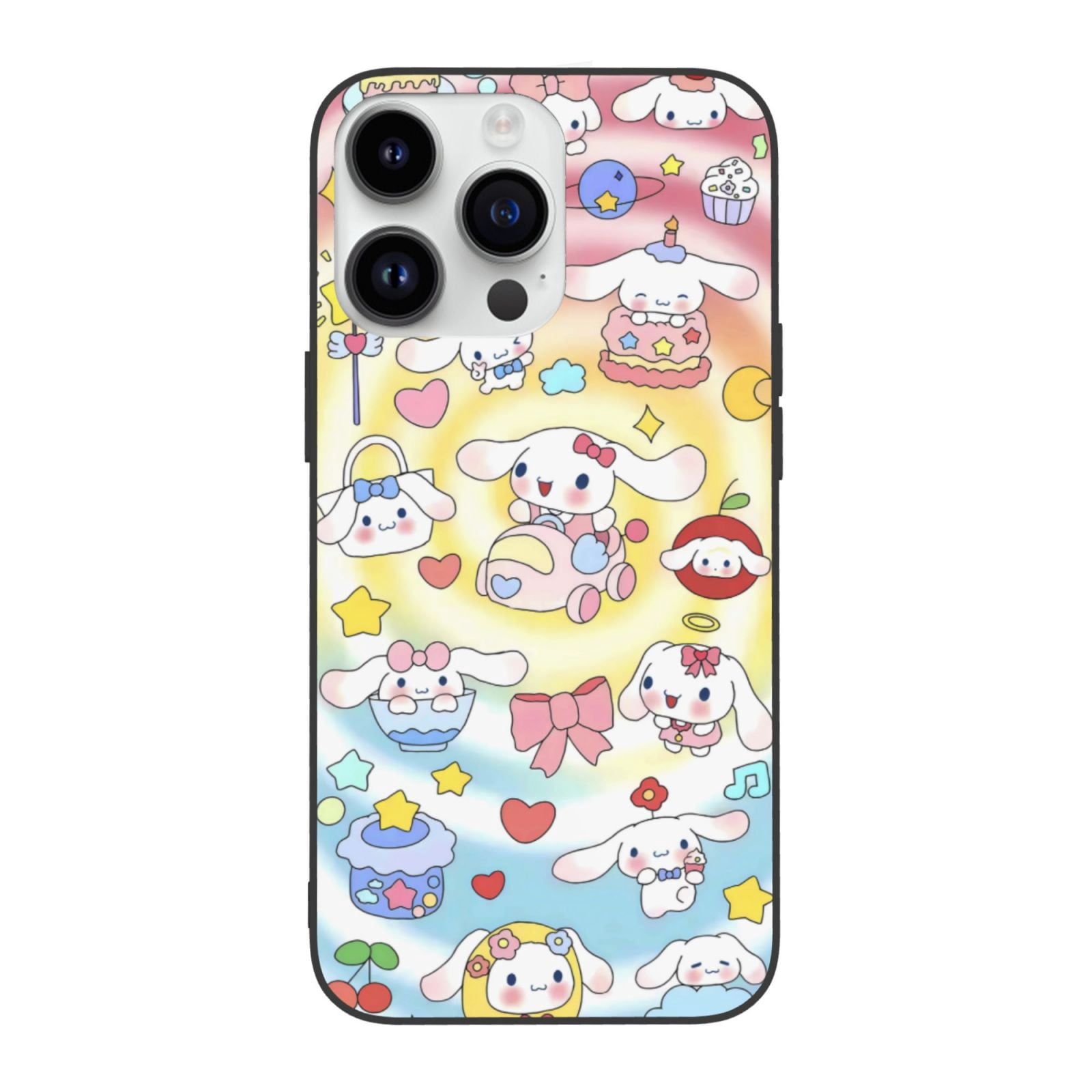 Cartoon Cinnamon Dog themed iPhone 14-inch silicone case, unisex ...