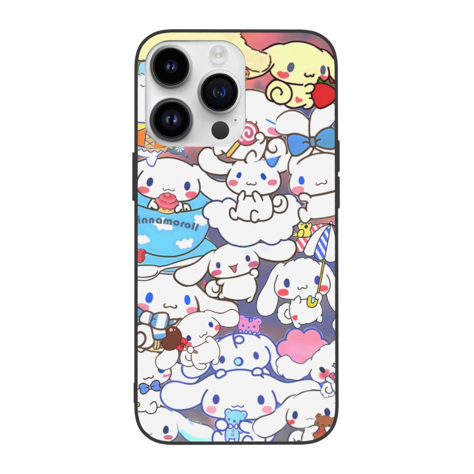 Cartoon Cinnamon Dog themed iPhone 14-inch silicone case, unisex ...
