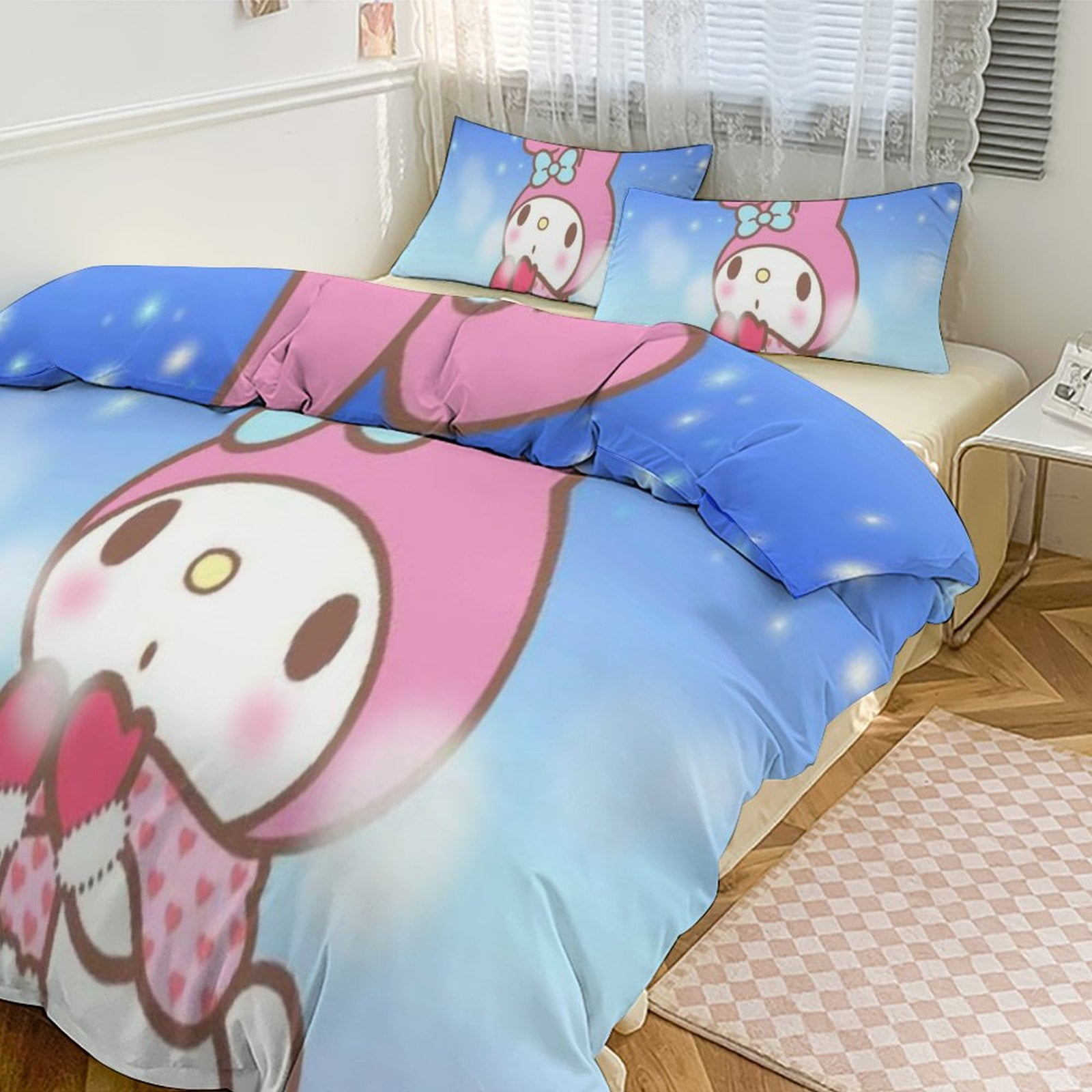 Cartoon Cinnamoroll 3 Piece Bed Set Warm And Comfortable Bedding Set 90 ...