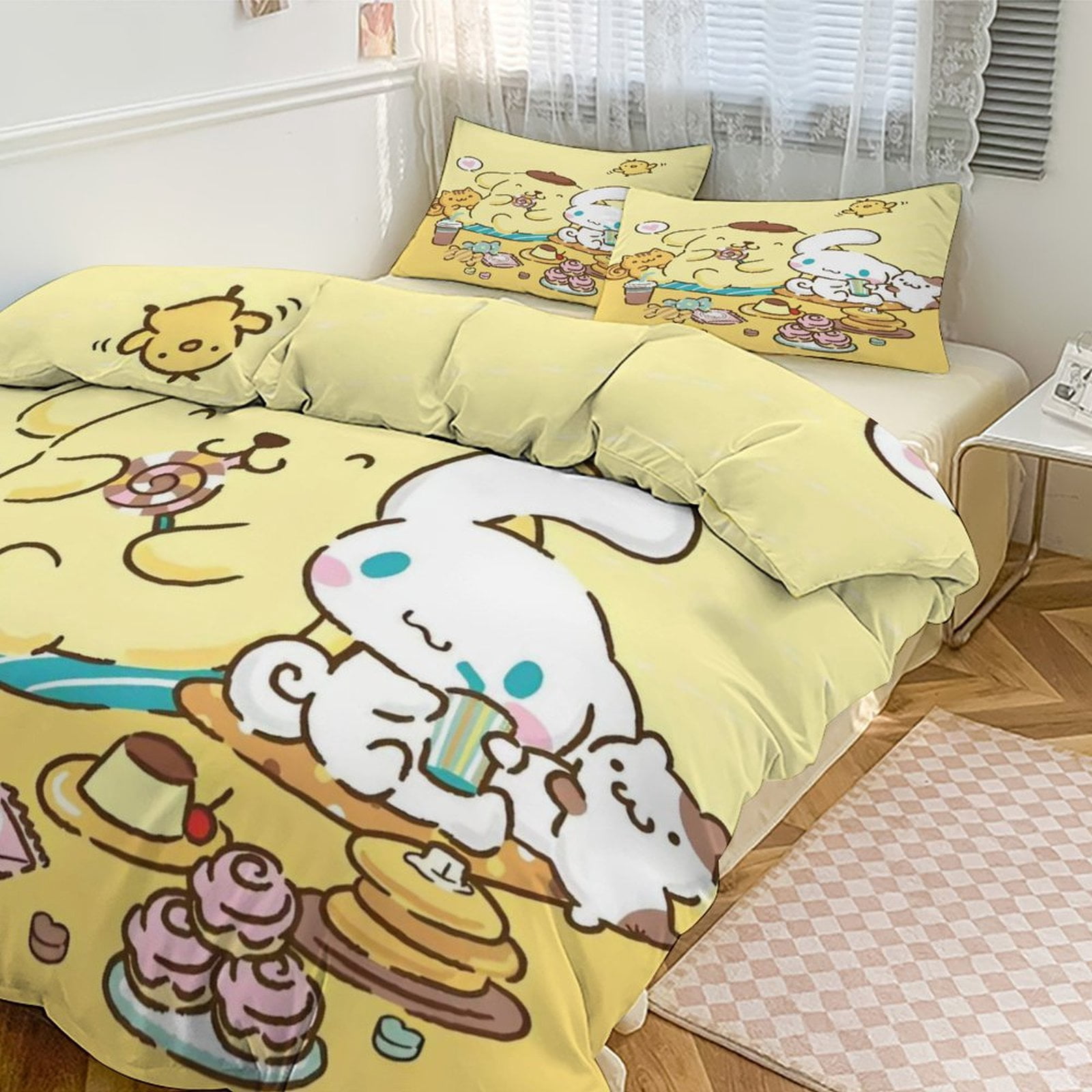 Cartoon Cinnamoroll 3 Piece Bed Set Warm And Comfortable Bedding Set 90 ...