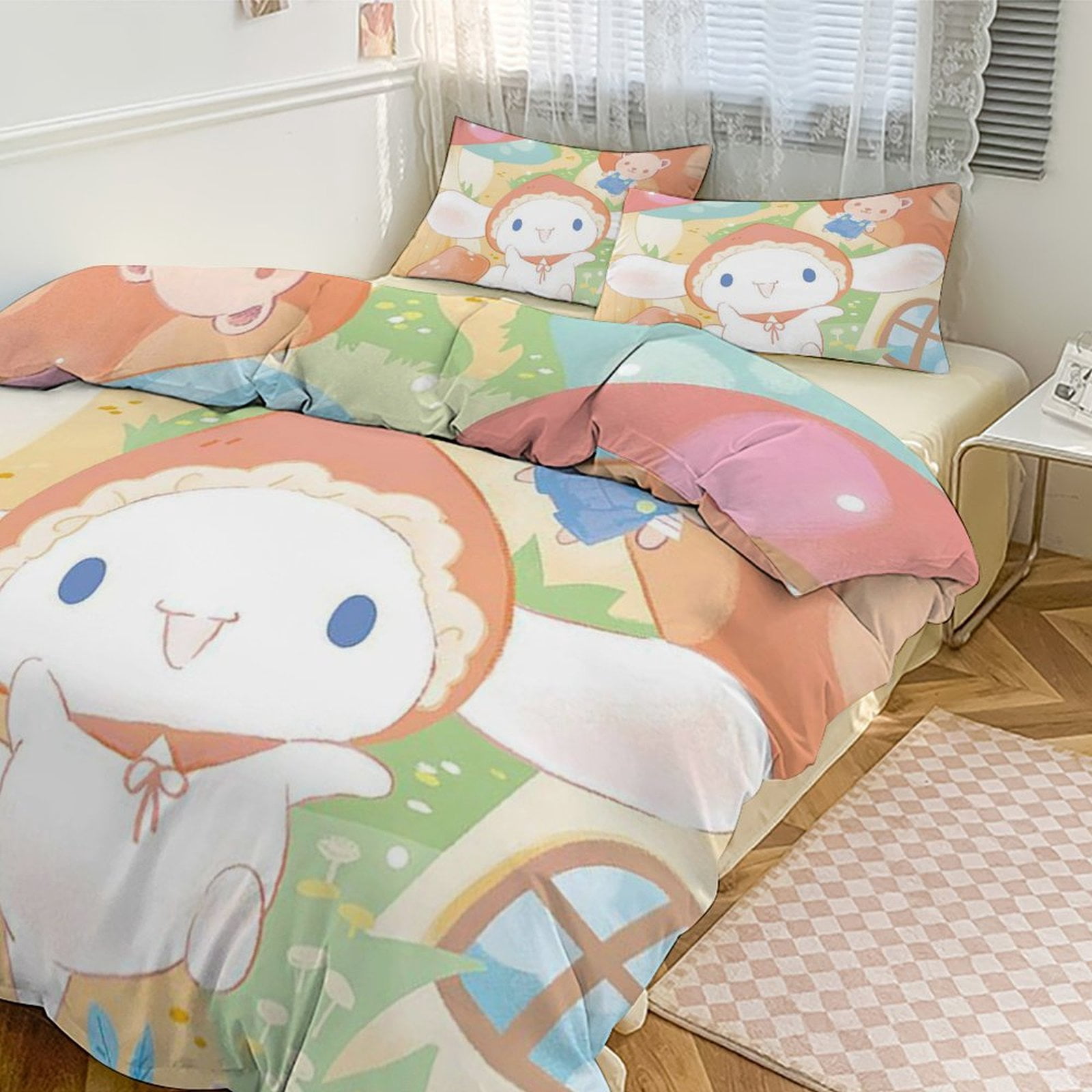 Cartoon Cinnamoroll 3-Piece Bed Set Warm And Comfortable Kawaii Bedding ...