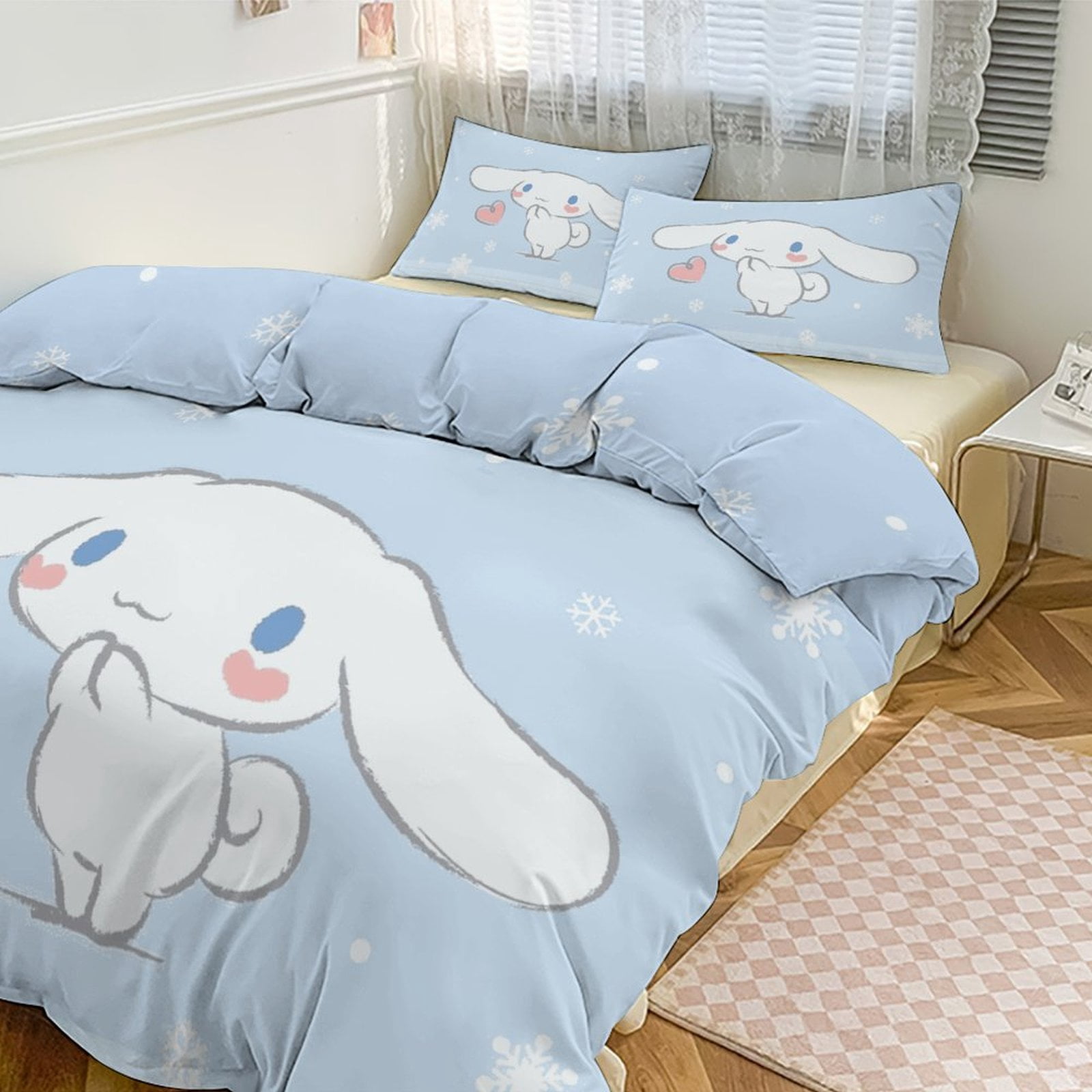 Cartoon Cinnamoroll 3-Piece Bed Set Warm And Comfortable Kawaii Bedding ...