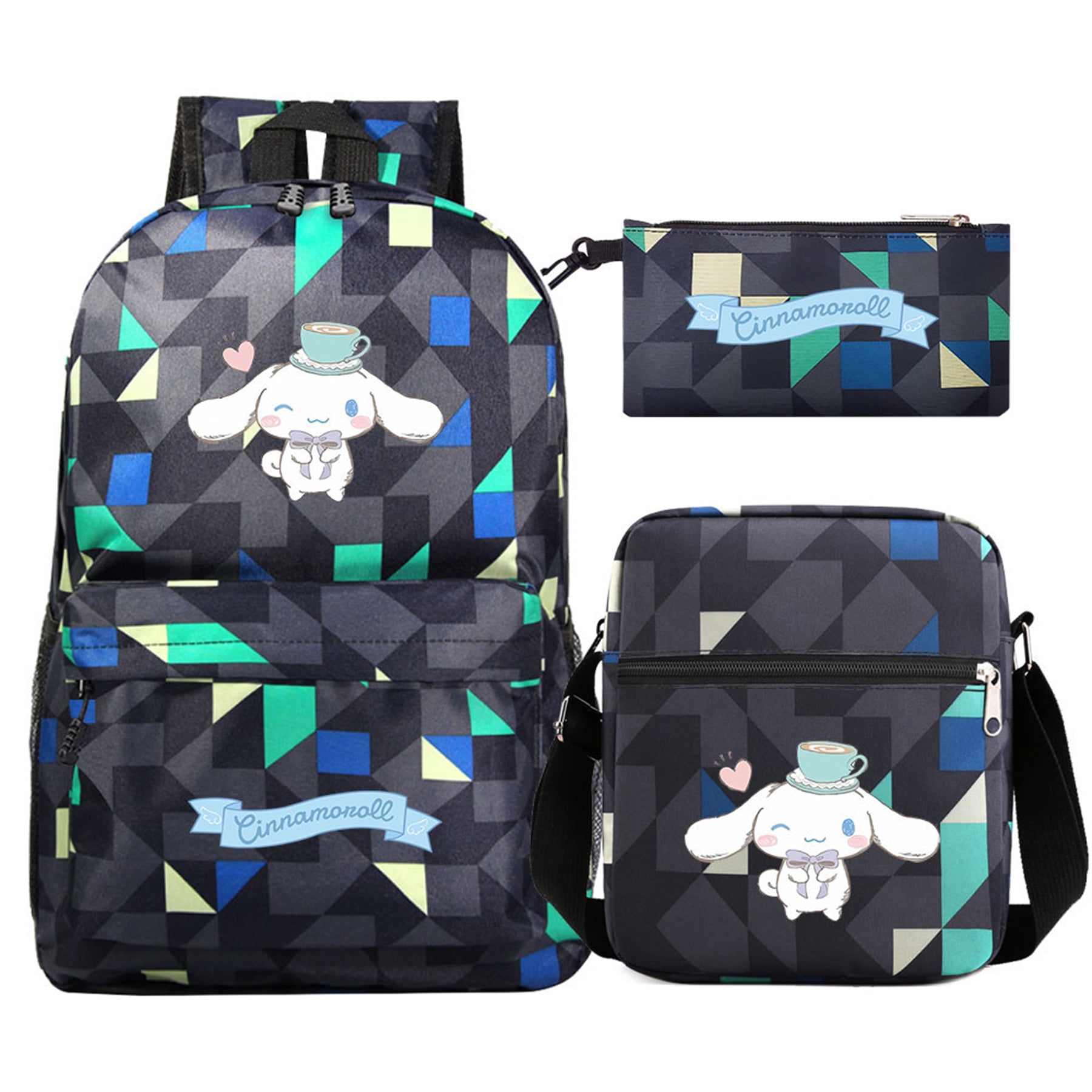 Cartoon Cinnamoroll Backpack 3pcs Set,Student Back to School Bag,Large ...