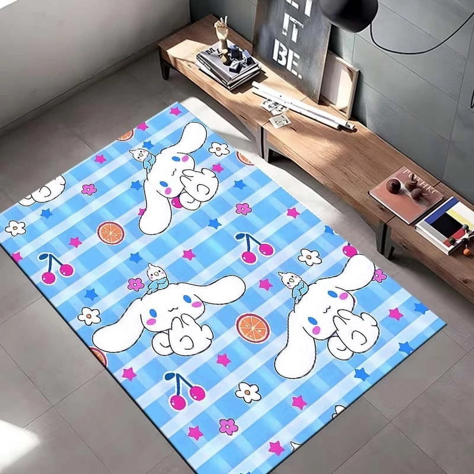 Cartoon Cinnamoroll Melody Home Living Room Area Rug Sofa Coffee Table ...