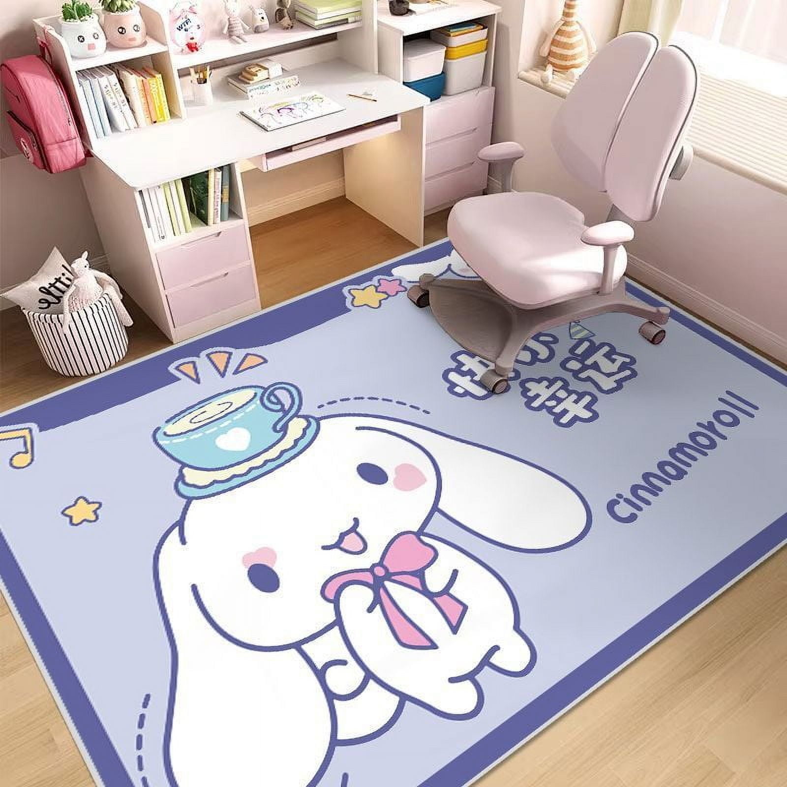 Cartoon Cinnamoroll Melody Home Living Room Area Rug Sofa Coffee Table ...