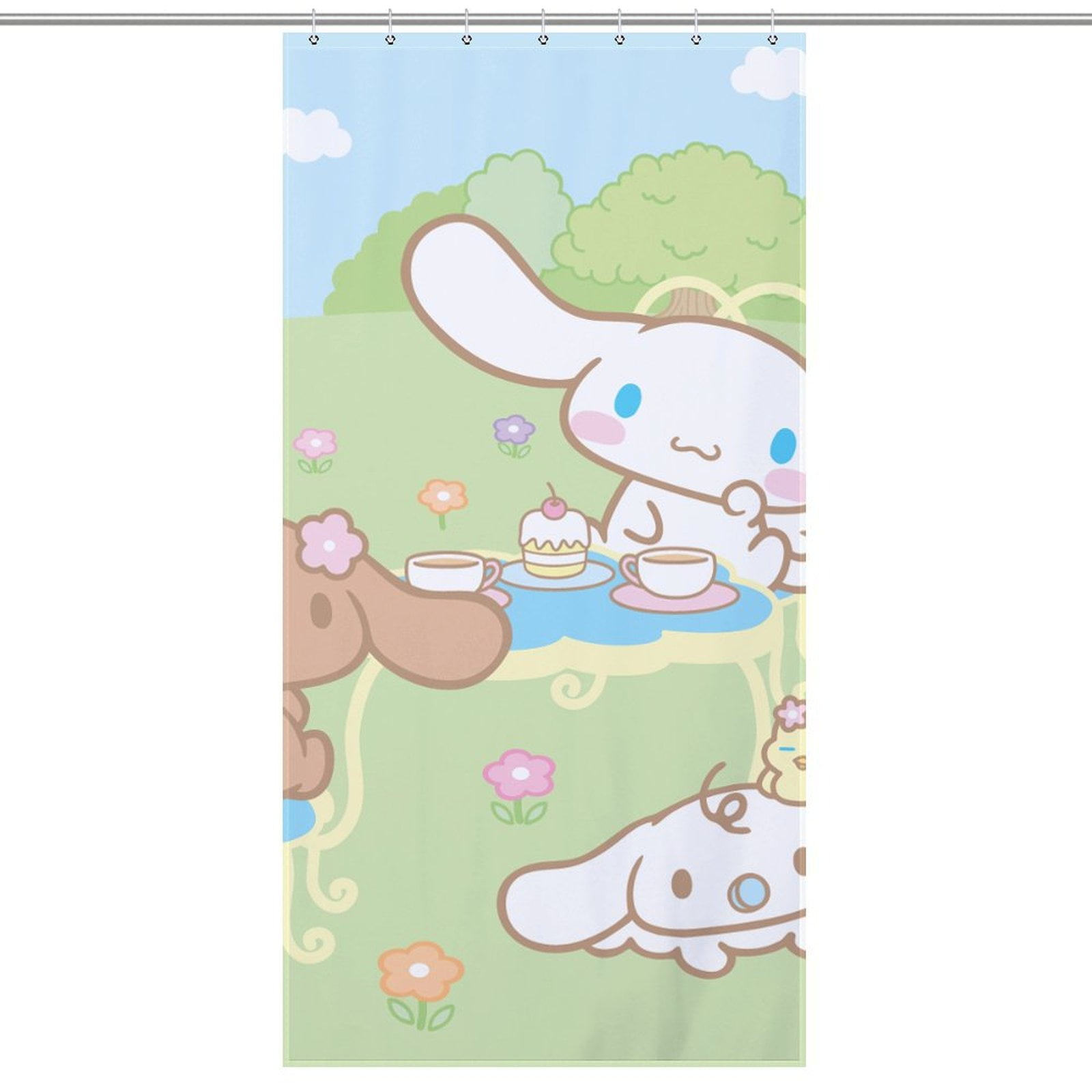 Cartoon Cinnamoroll Shower Curtain Room Dividers Cute Water Proof Ombre ...