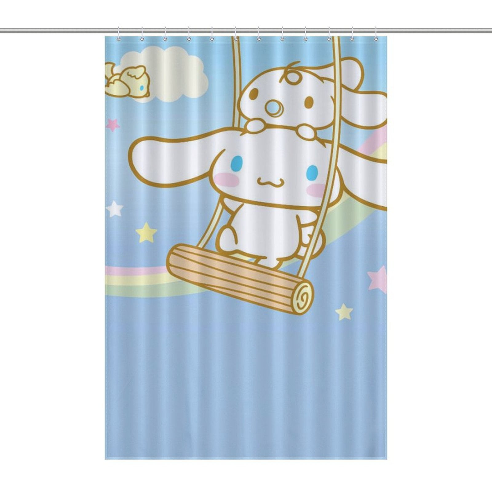 Cartoon Cinnamoroll Shower Curtain Room Dividers Cute Water Proof Ombre ...