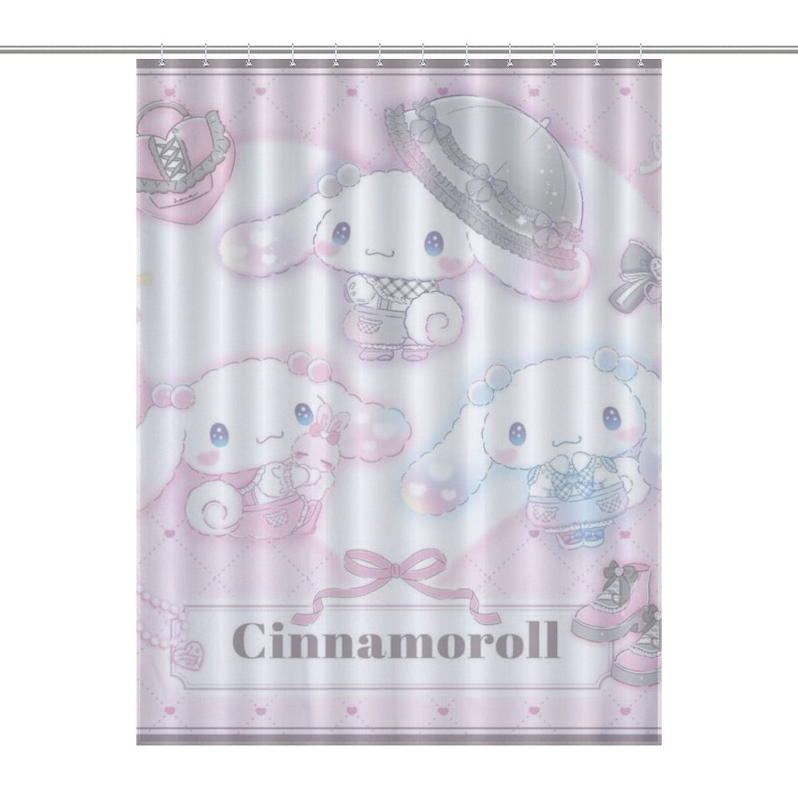 Cartoon Cinnamoroll Shower Curtain Room Dividers Cute Water Proof Ombre ...