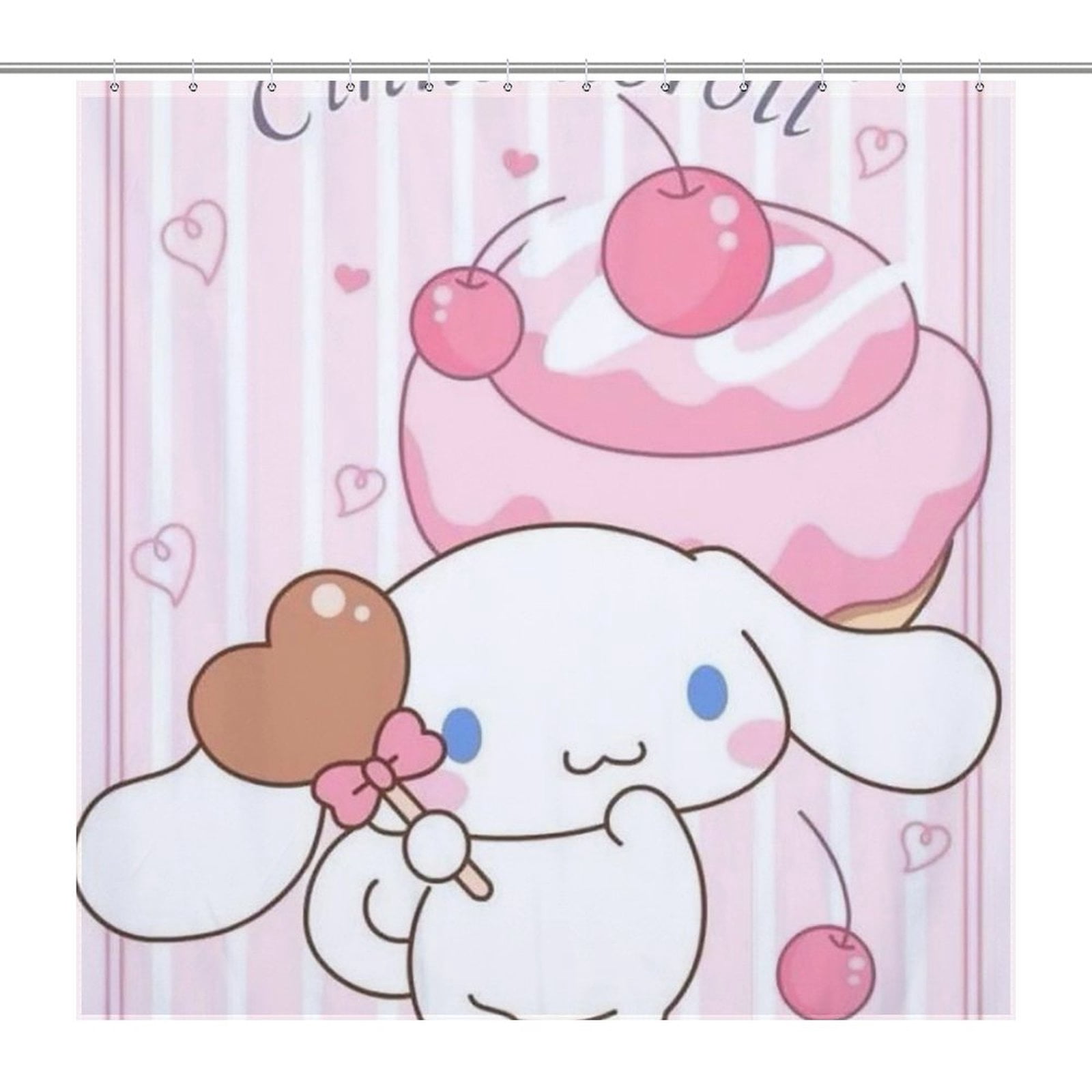 Cartoon Cinnamoroll Shower Curtain Room Dividers Cute Water Proof Ombre ...