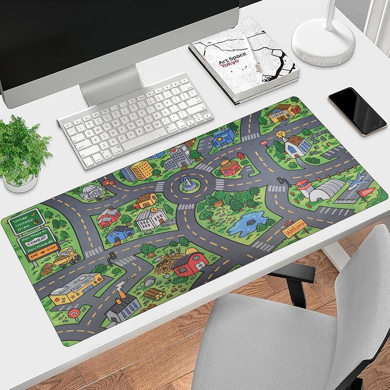 Cartoon City Street Large Mouse Pad - Ultra-Smooth Desk Mat with ...