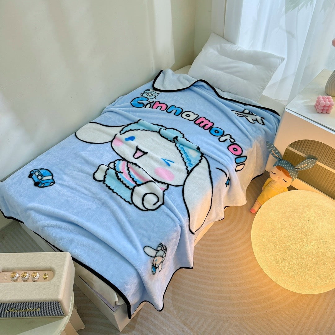 Cartoon Class A Sanrio Kuromi Fleece Blanket Milk Fluff Kindergarten ...