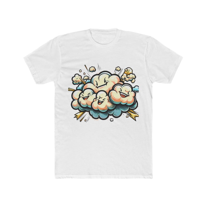 Cartoon Cloud Cluster T-Shirt - Float On with the Cartoon Cloud Vibe ...