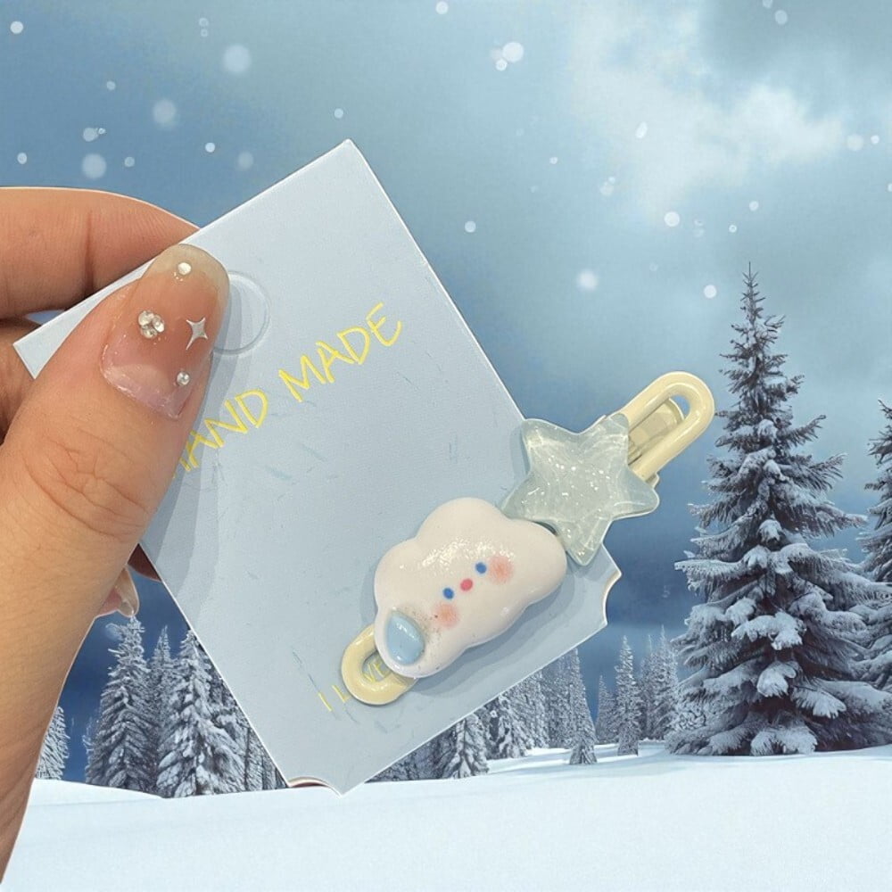Cartoon Cloud Hairpin Side Clip Creative Bangs Clip Sweet Girl Heart ...