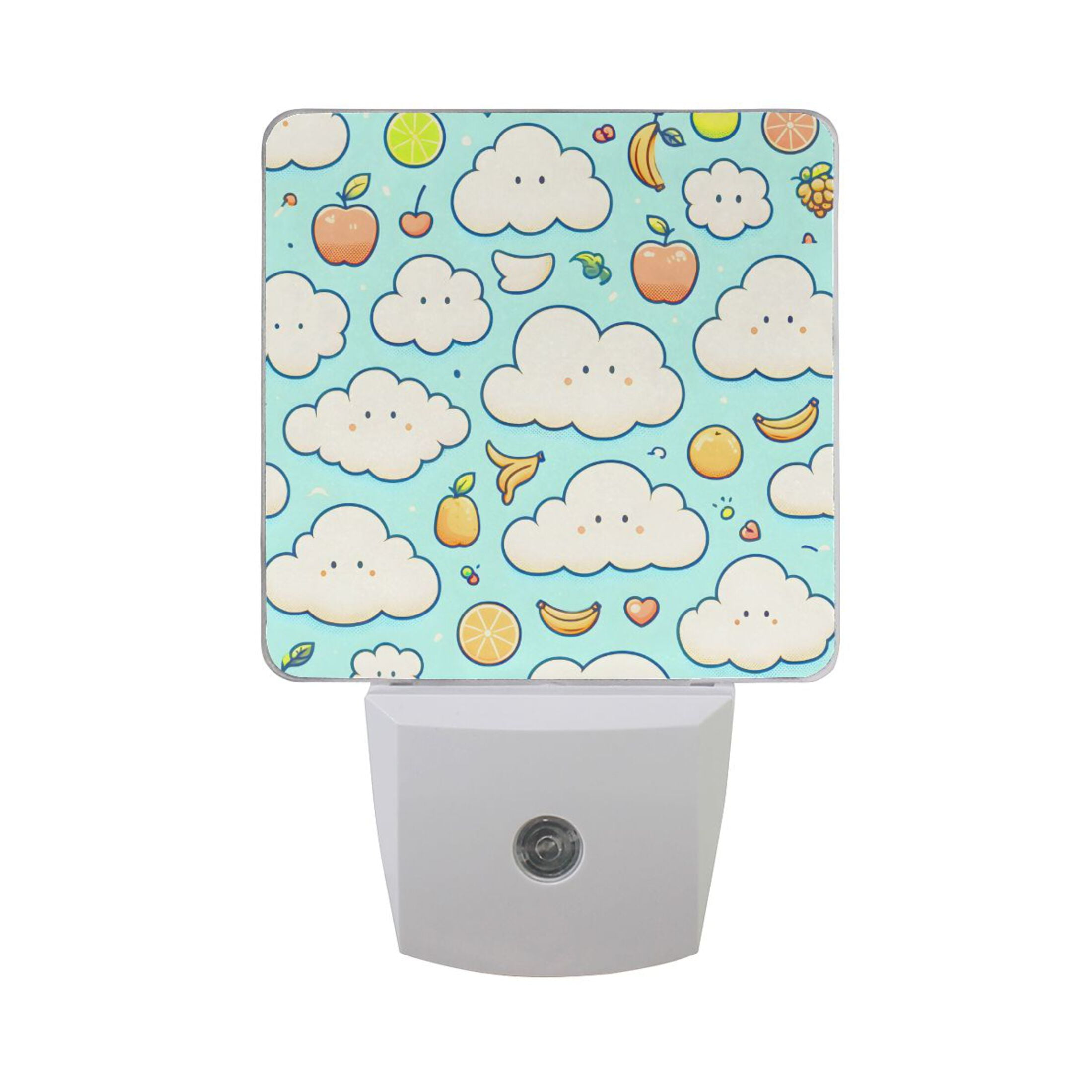 Cartoon Clouds Fruits Night Light 2 Pack LED Nightlight Plug into Wall ...