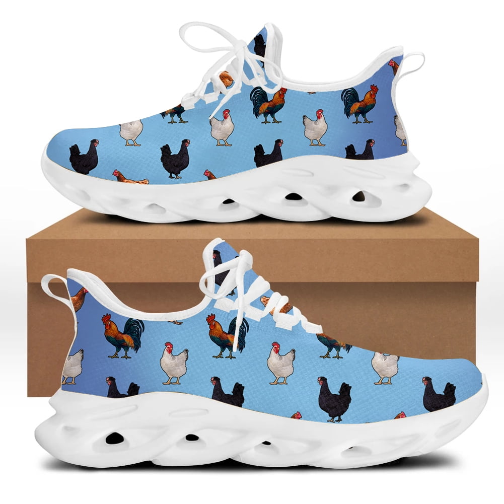 Cartoon Cock Print Flat Shoes Autumn Winter Classic Pattern Sneakers ...