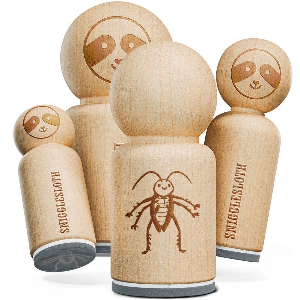 Cartoon Cockroach Bug Insect Vermin Pest Rubber Stamp for Stamping ...