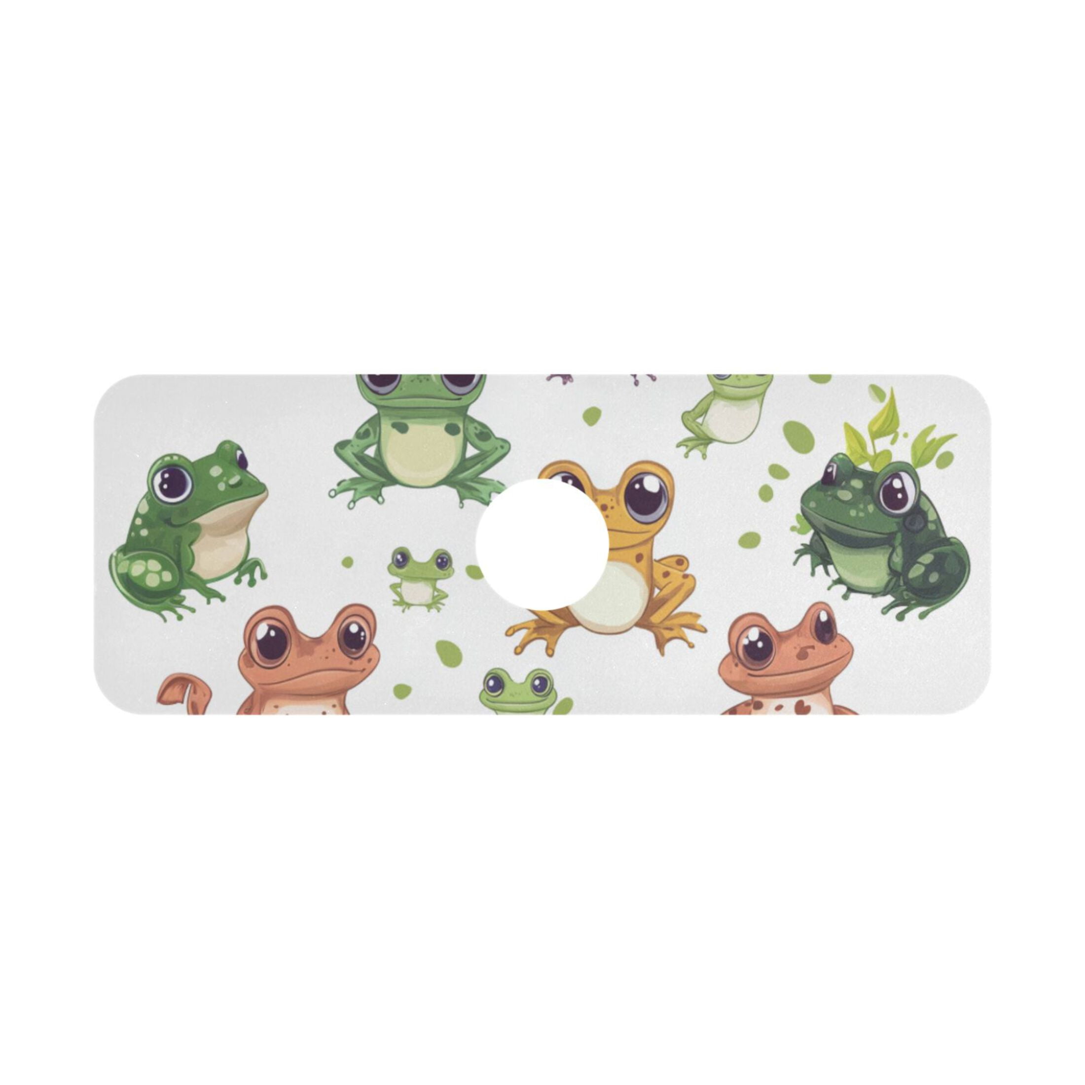 Cartoon Colorful Frog Kitchen Sink Splash Guard, Silicone Sink Faucet ...
