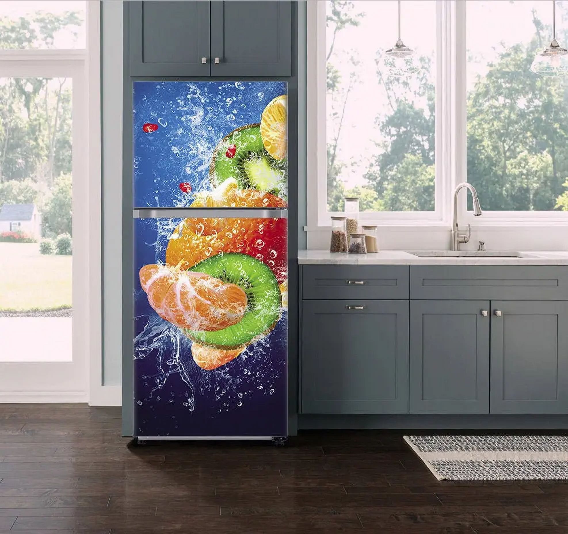 Cartoon Colorful Ice Cream Refrigerator Magnet Wallpaper Sweet Dessert ...