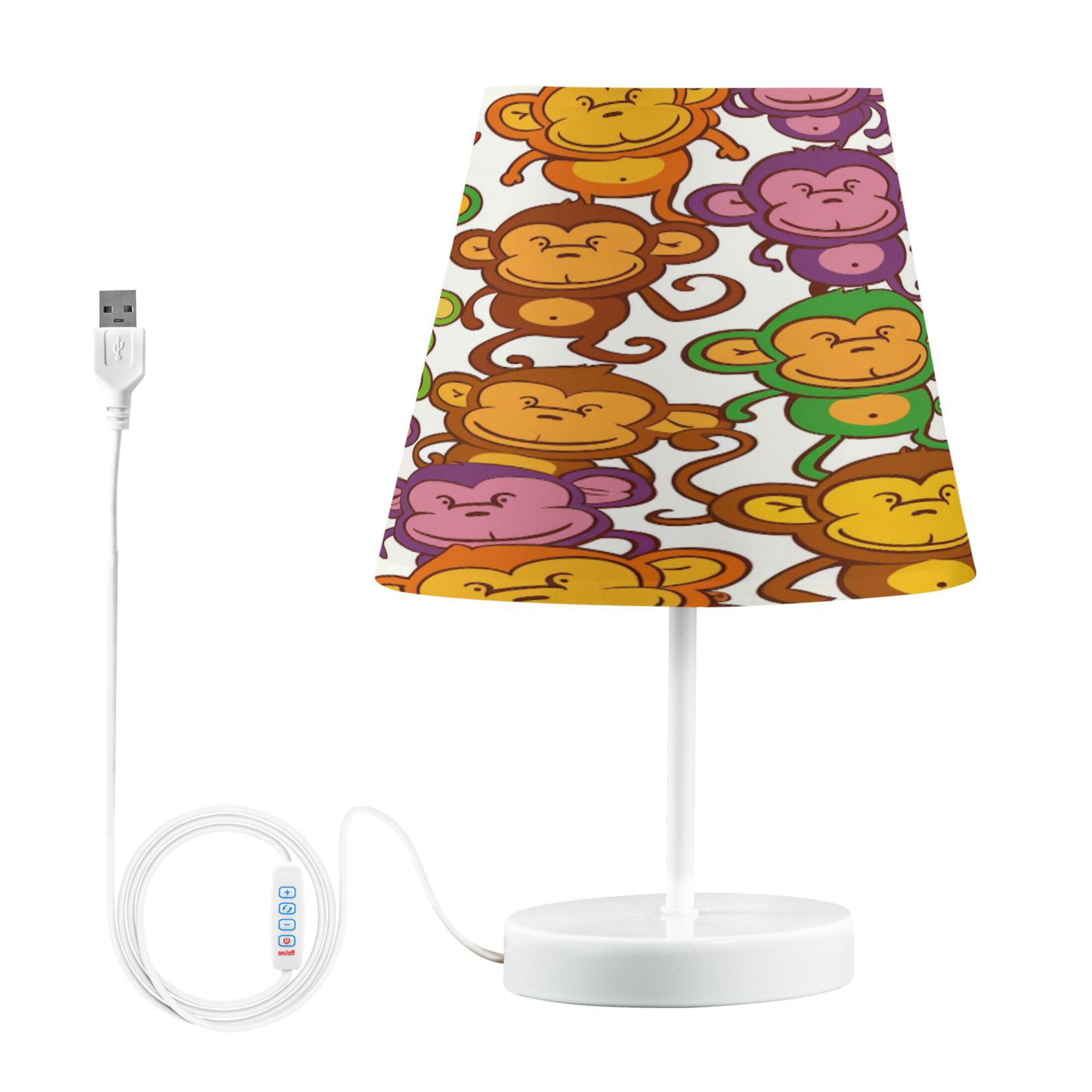 Cartoon Colorful Monkey Desk Lamp LED Table Nightstand Lamps with 3 ...