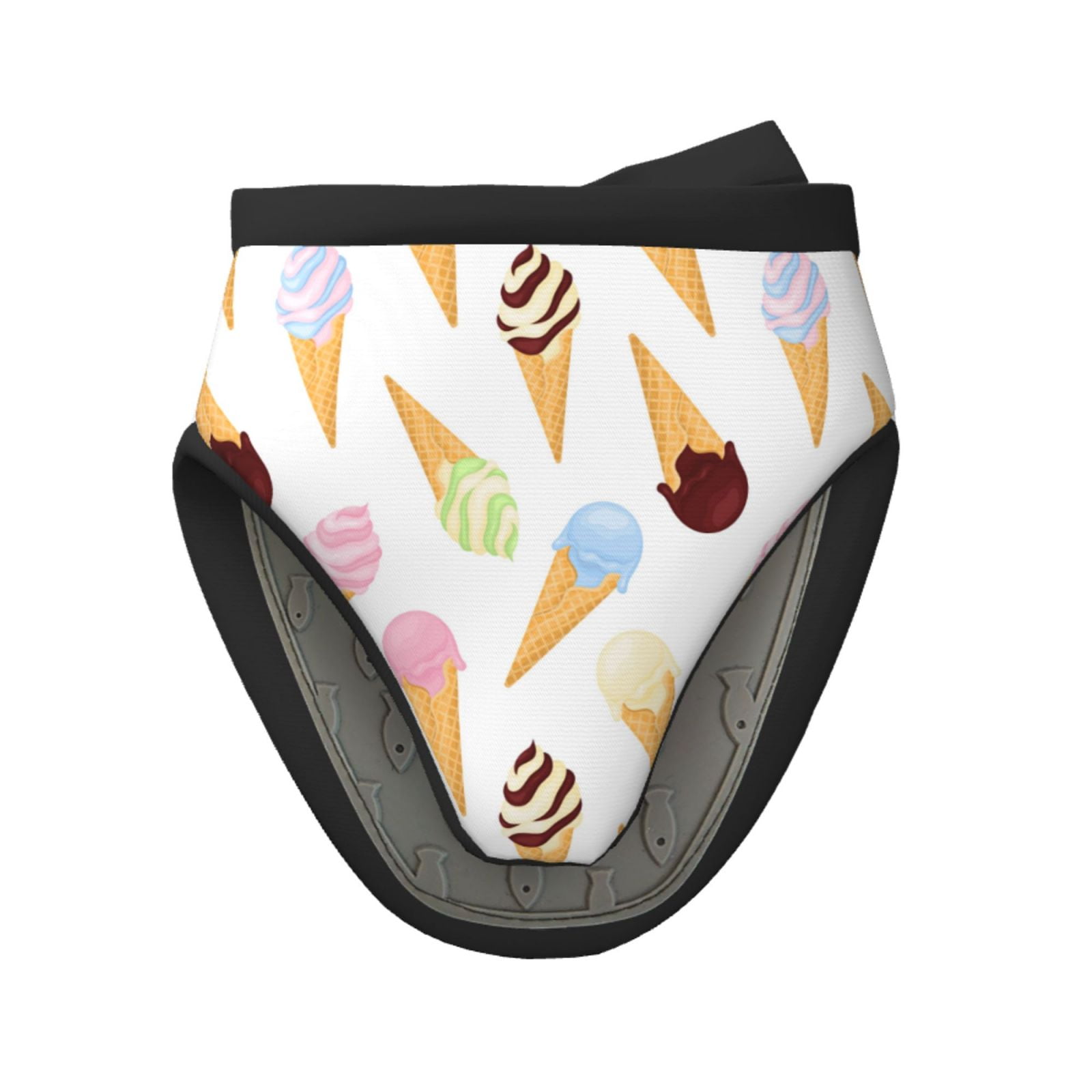 Cartoon Colourful Ice Cream Oven Mitts Heat Resistant with Hanging Loop ...