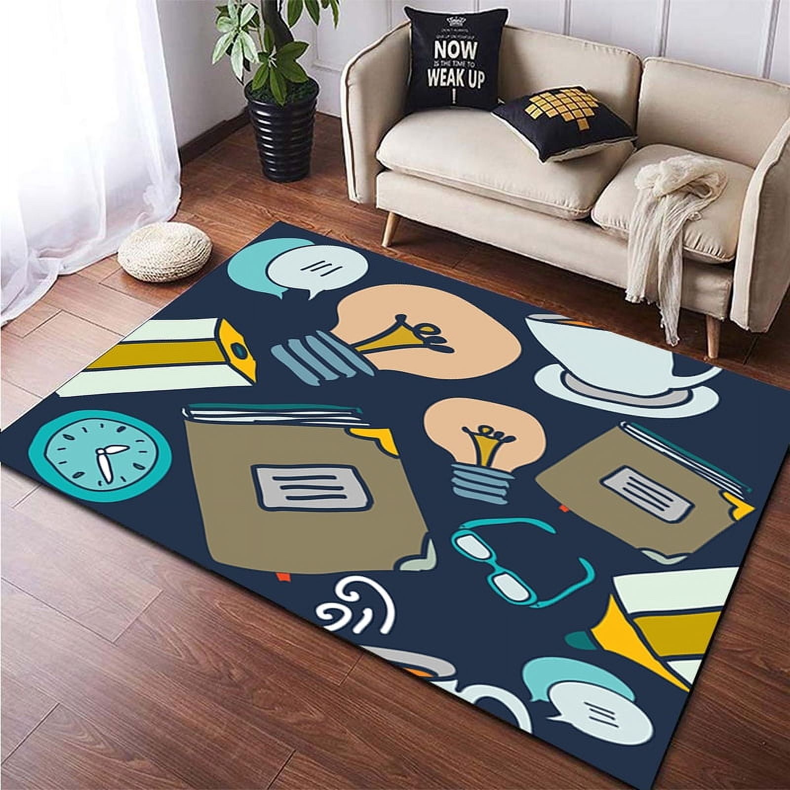 Cartoon Comic Beautiful Painting Carpet for Living Room Large Area Rug ...