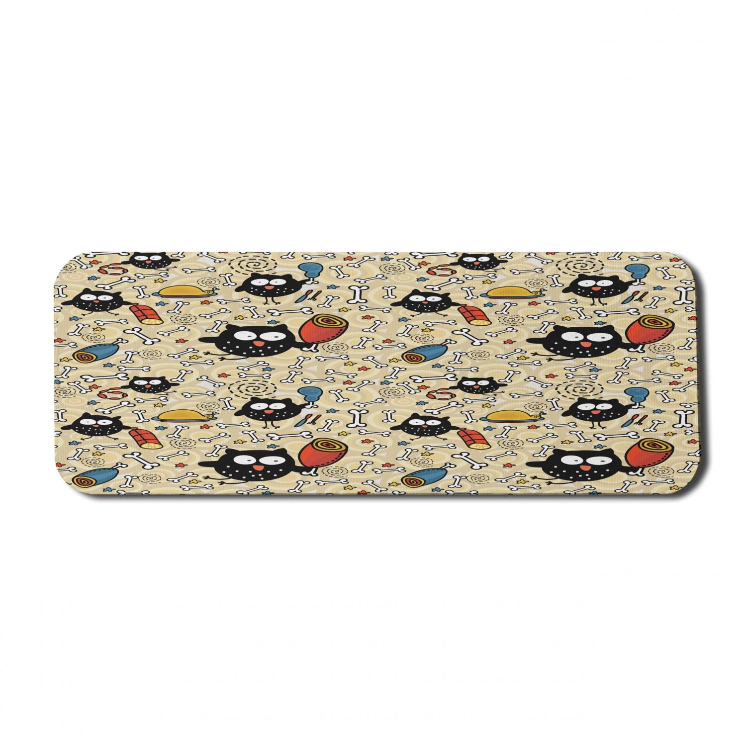 Cartoon Computer Mouse Pad, Hungry Owls Lots of Bones and Chunks of ...