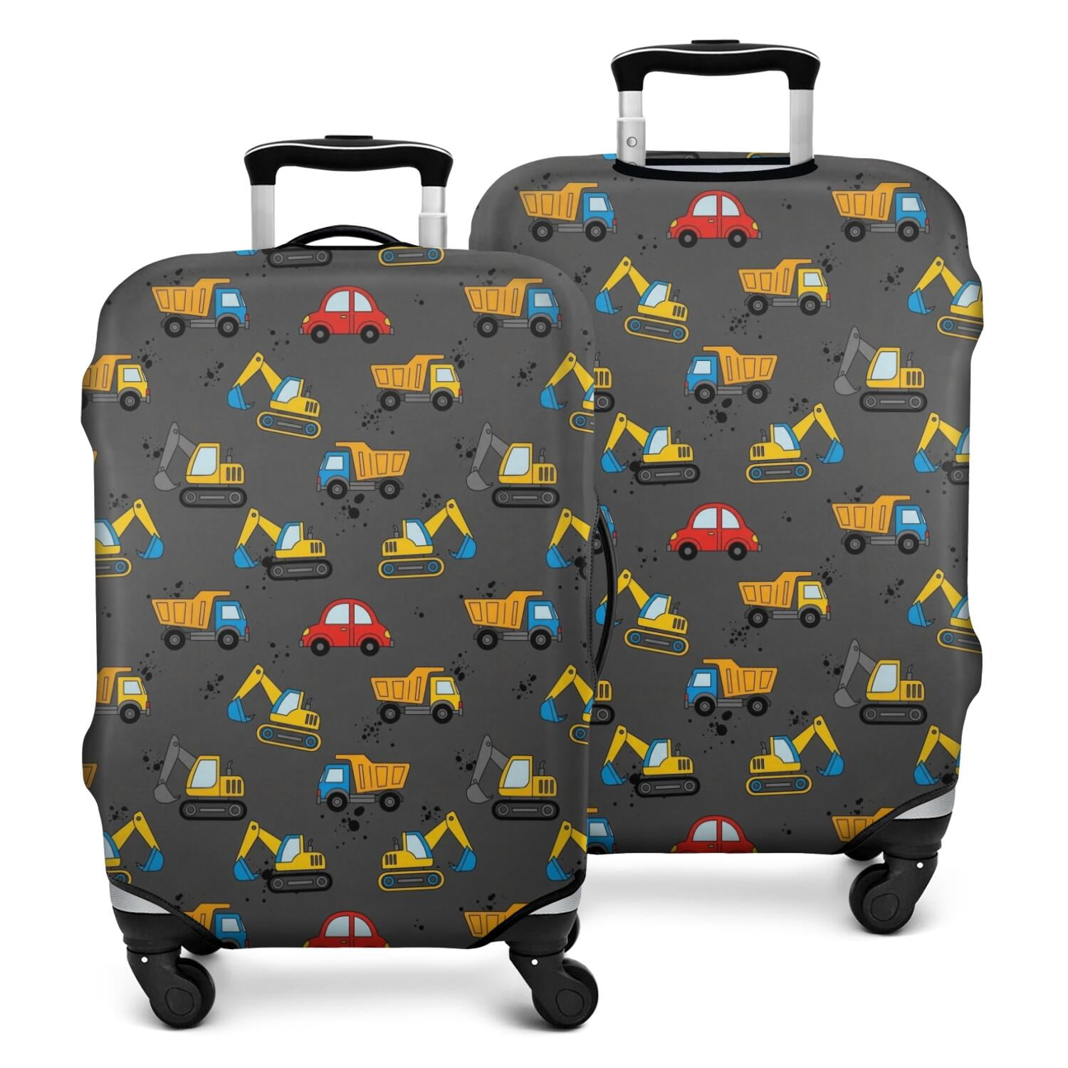 Cartoon Construction Vehicles Dump Trucks Luggage Cover Fashion ...