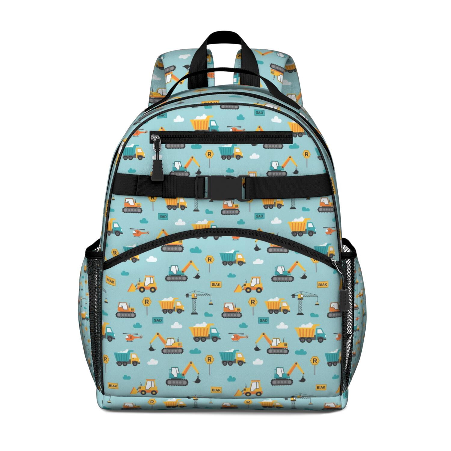 Cartoon Construction Vehicles Helicopters Backpack for School,Cute ...