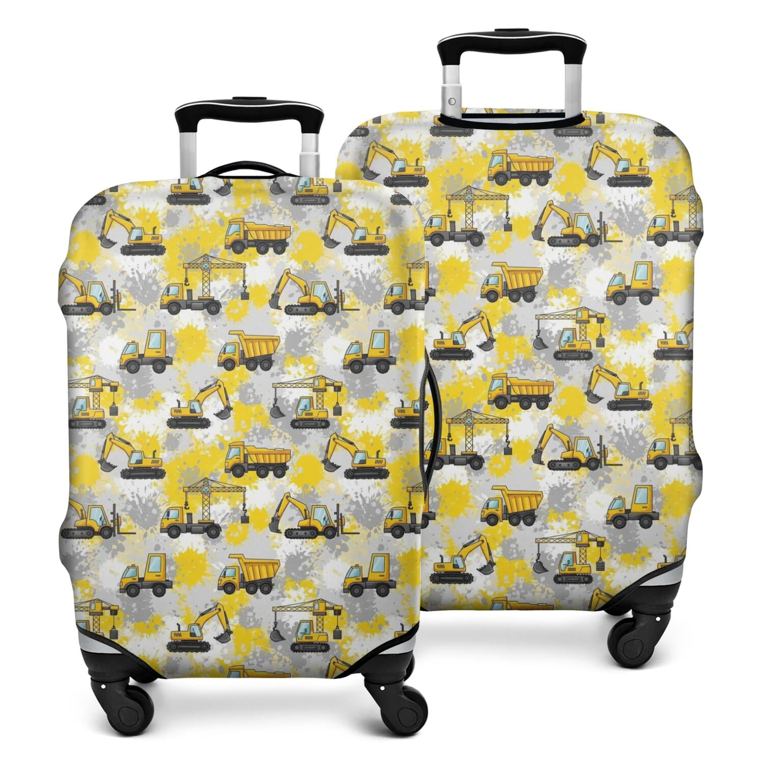 Cartoon Construction Vehicles Splashes Luggage Cover Fashion Suitcase ...