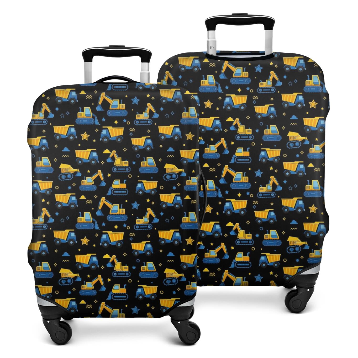 Cartoon Construction Vehicles Stars Luggage Cover Fashion Suitcase ...