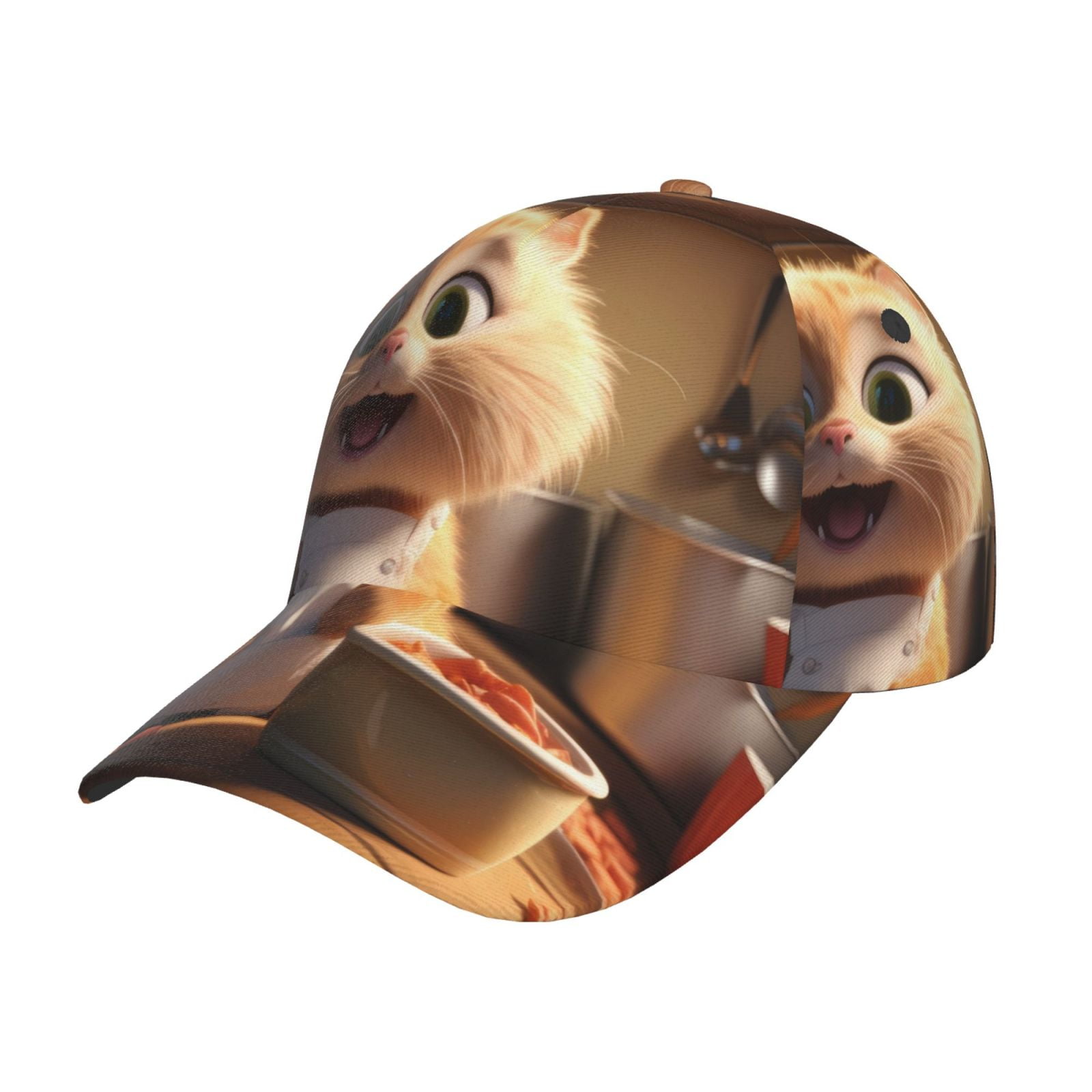 Cartoon Cooking Cat Baseball Caps - Adjustable Golf Dad Hat for Men ...