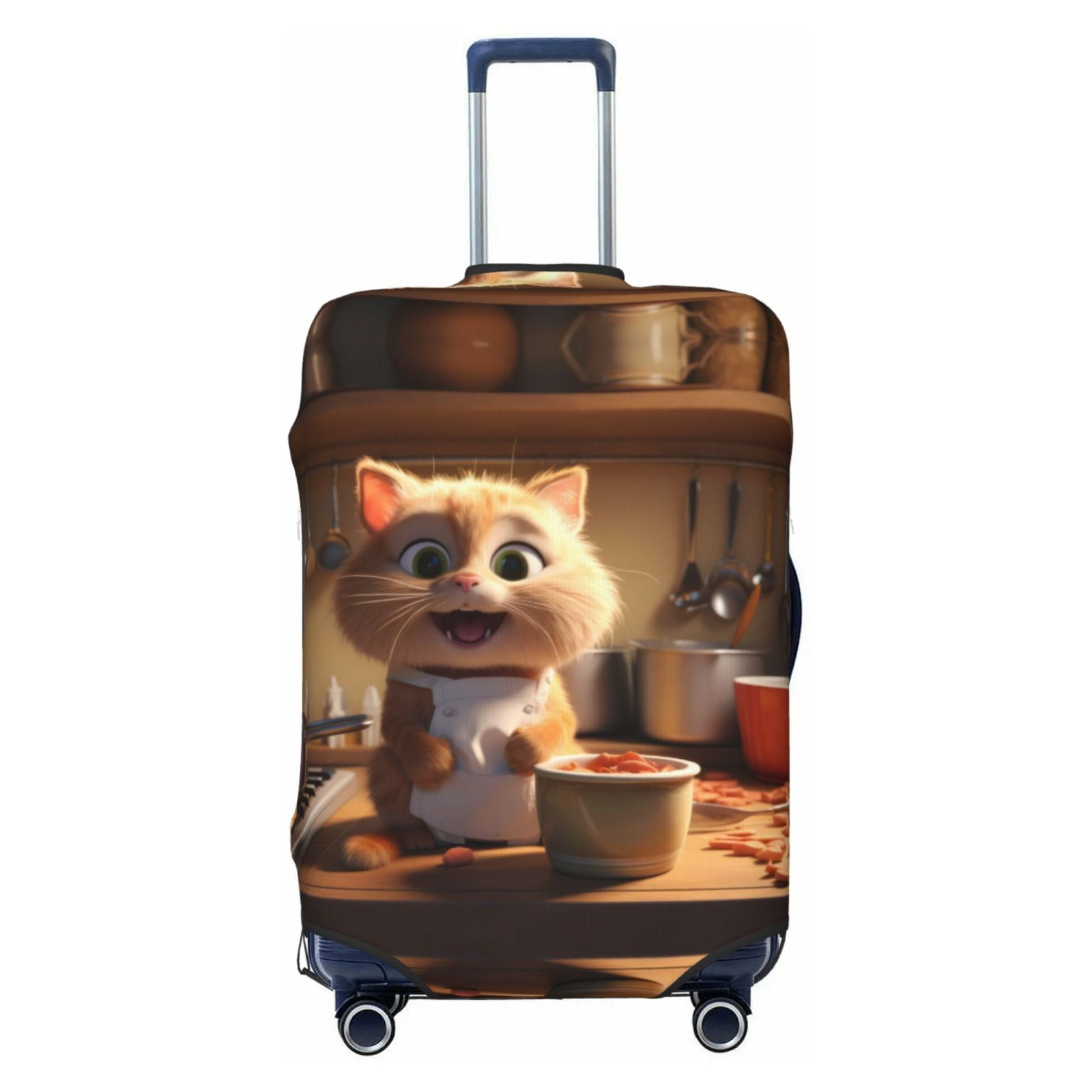 Cartoon Cooking Cat Luggage Cover for Travel Business Trip, Suitcase Covers Protector for ...